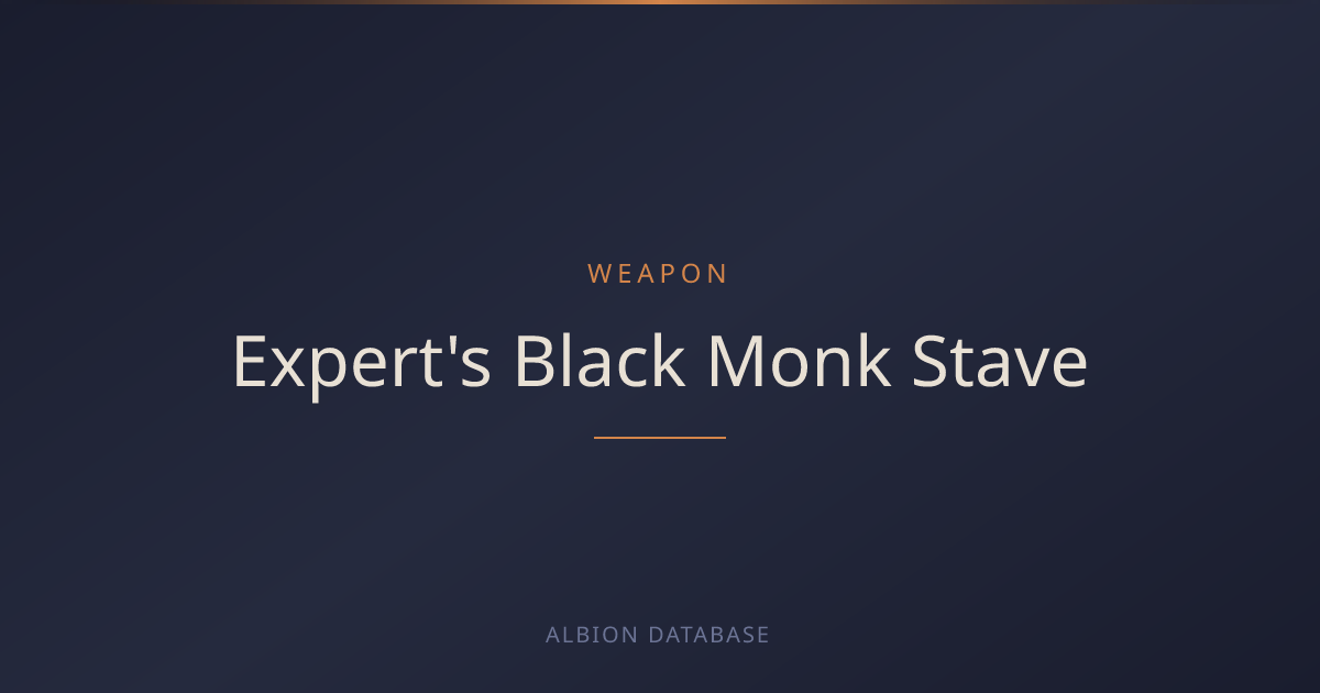 Albion Online Expert's Black Monk Stave — Weapon Stats & Abilities ...